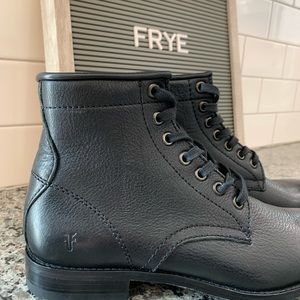 Frye | Shoes | Frye Tyler Combat Boots Lace Up Black Leather | Poshmark